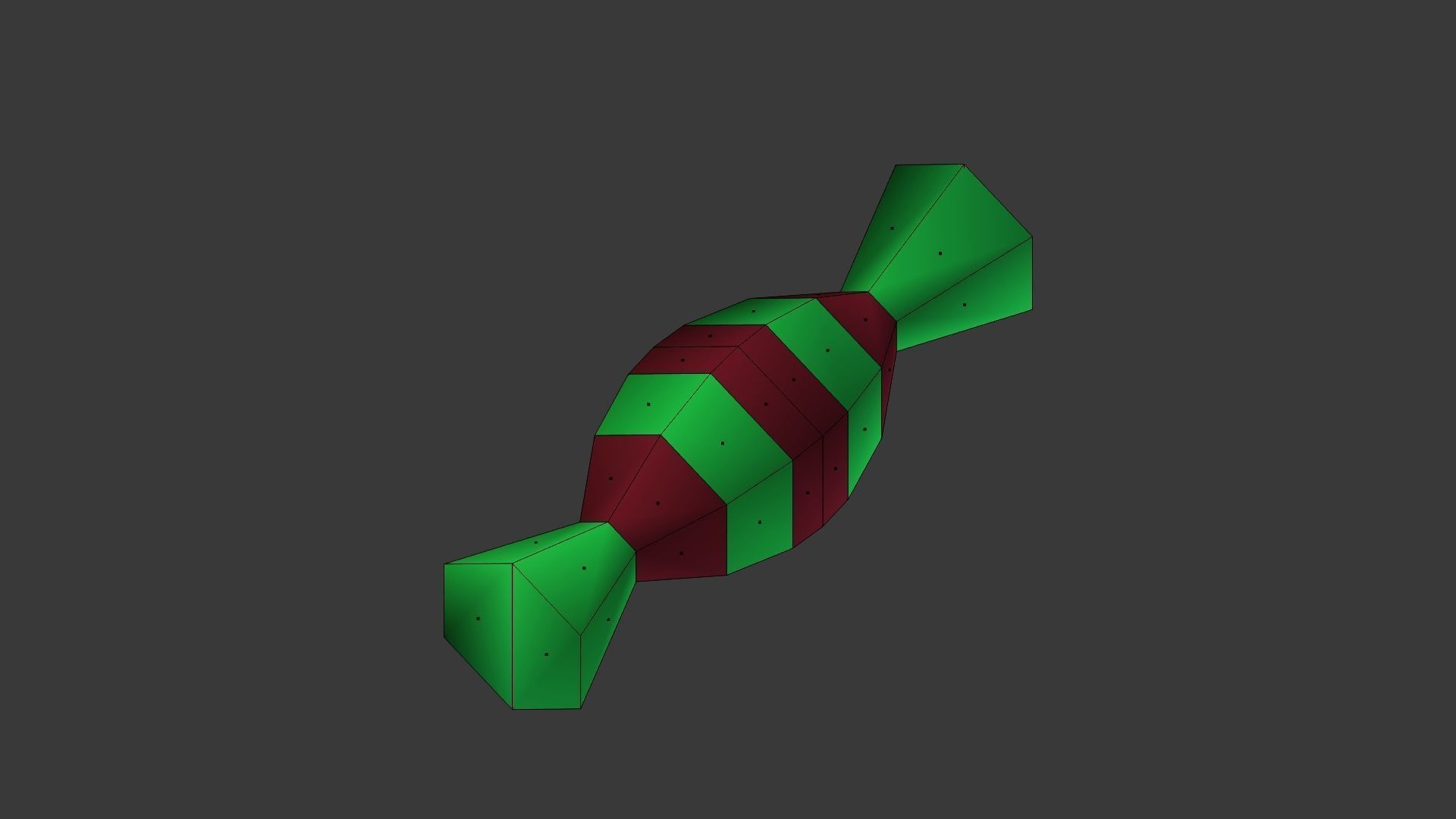3D model Lowpoly Candies Collection candy cane with stripes VR / AR ...