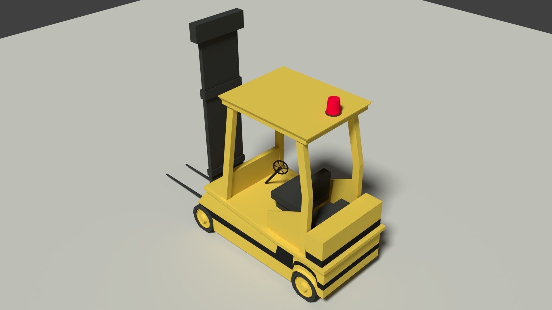 3D model Low Poly Cartoony Forklift VR / AR / low-poly | CGTrader