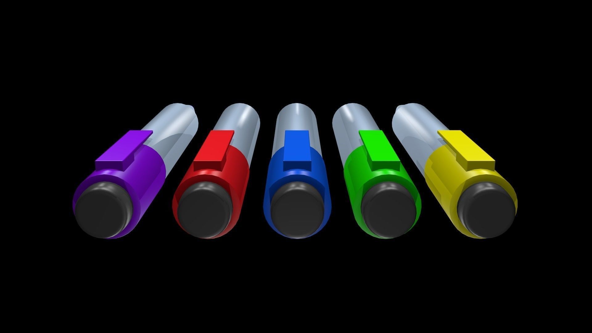 3D model Low Poly Pens VR / AR / low-poly | CGTrader