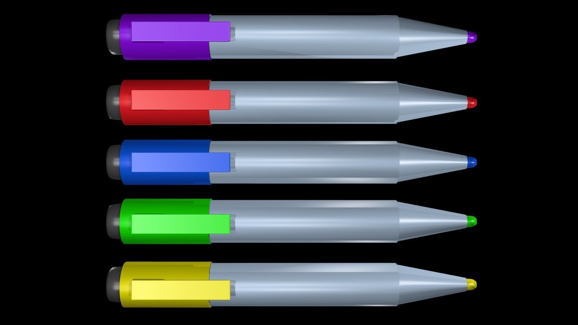 3D model Low Poly Pens VR / AR / low-poly | CGTrader