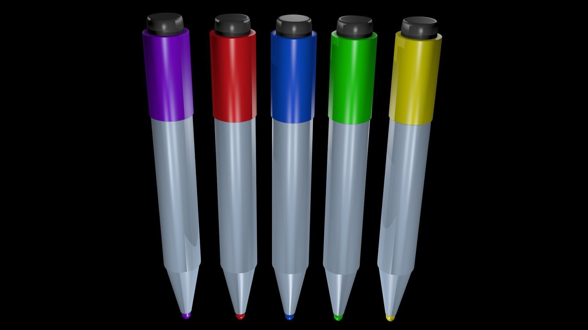 3D model Low Poly Pens VR / AR / low-poly | CGTrader