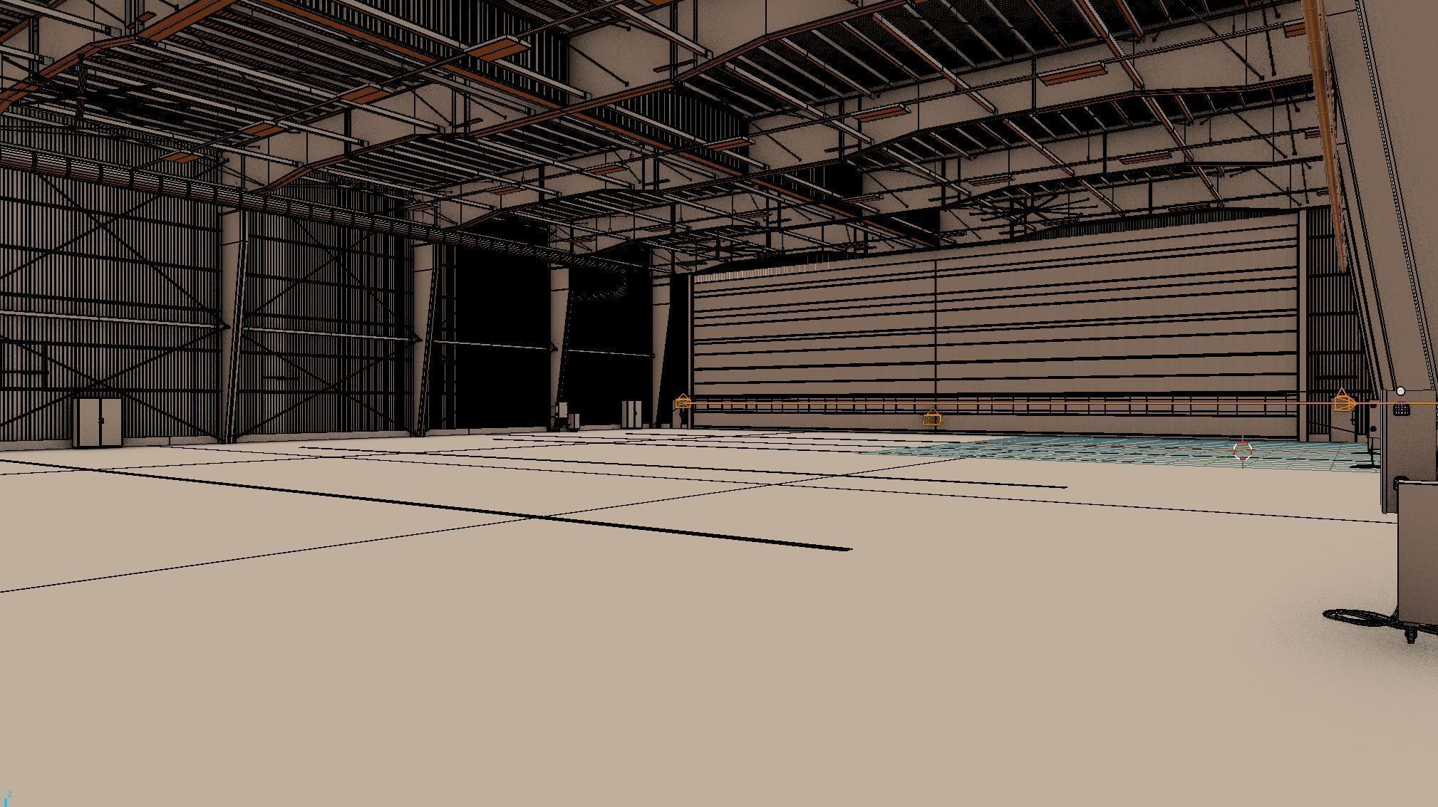3D model Airplane Hangar Interior 1 VR / AR / low-poly | CGTrader