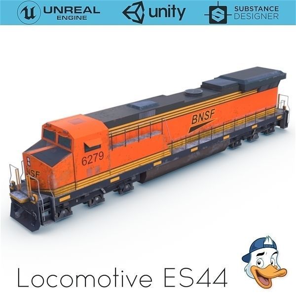 3D model Locomotive ES44 VR / AR / low-poly | CGTrader