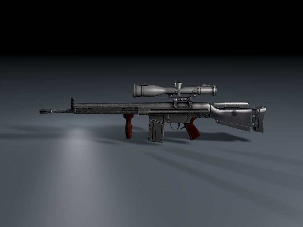Hecker koch G3 Sniper Rifle 3D model | CGTrader