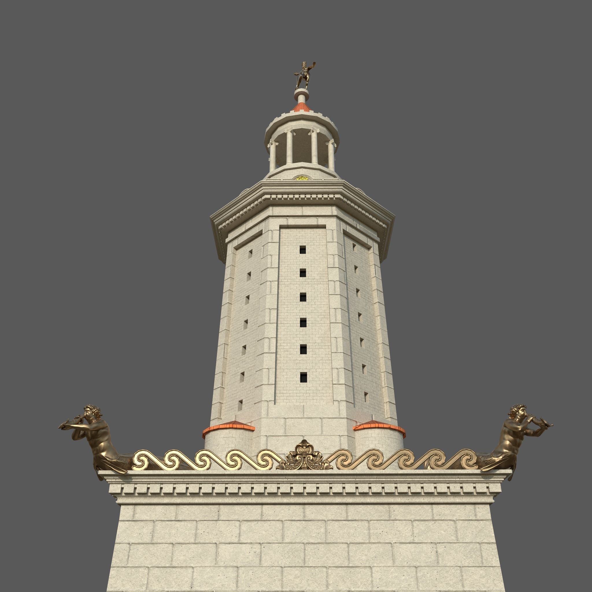 3D model Lighthouse of Alexandria VR / AR / low-poly | CGTrader