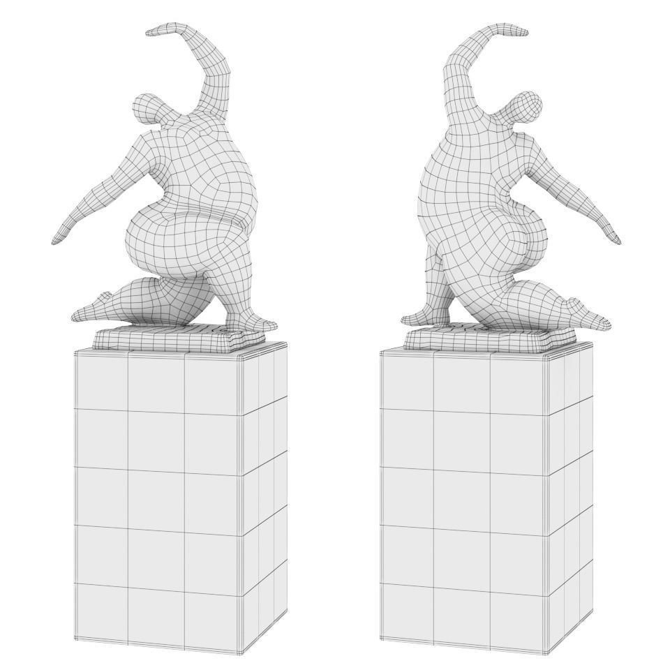 Fat Lady Statue 3D model | CGTrader