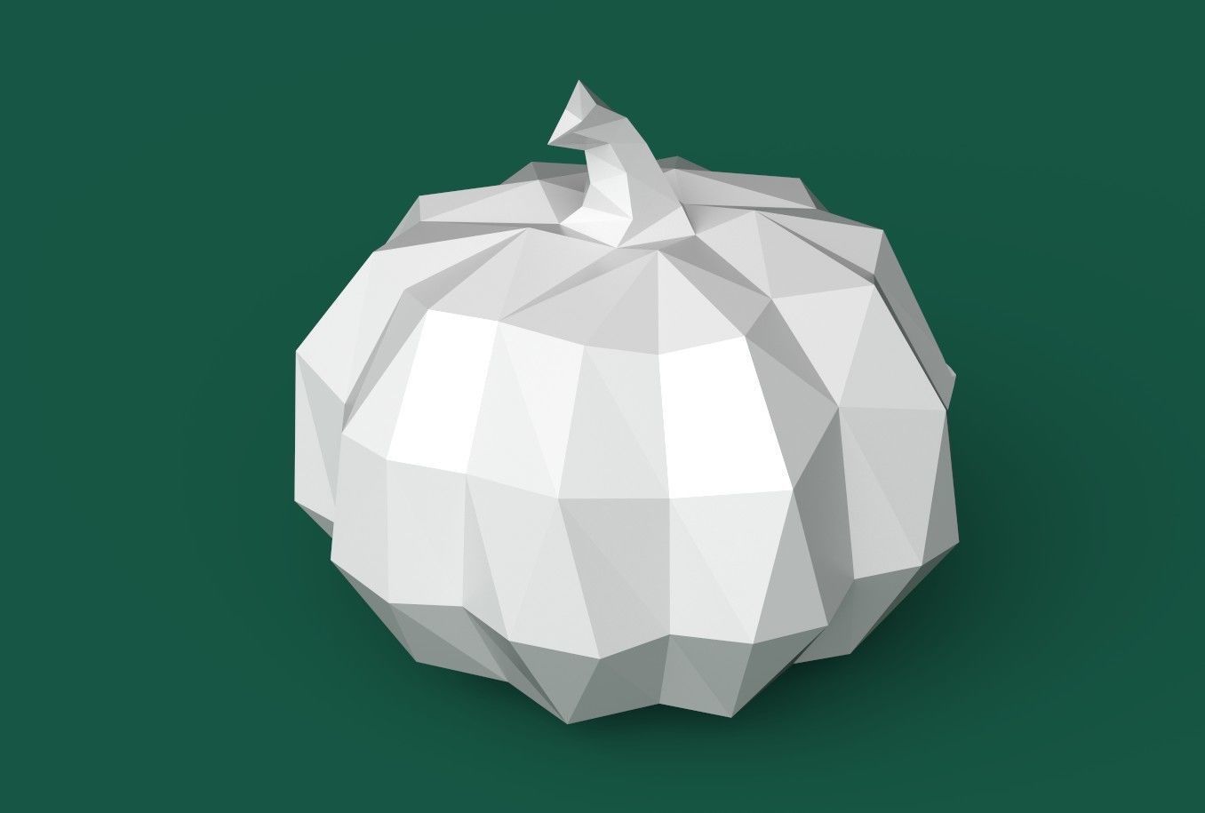 Printable Pumpkin low poly 3D model 3D printable | CGTrader