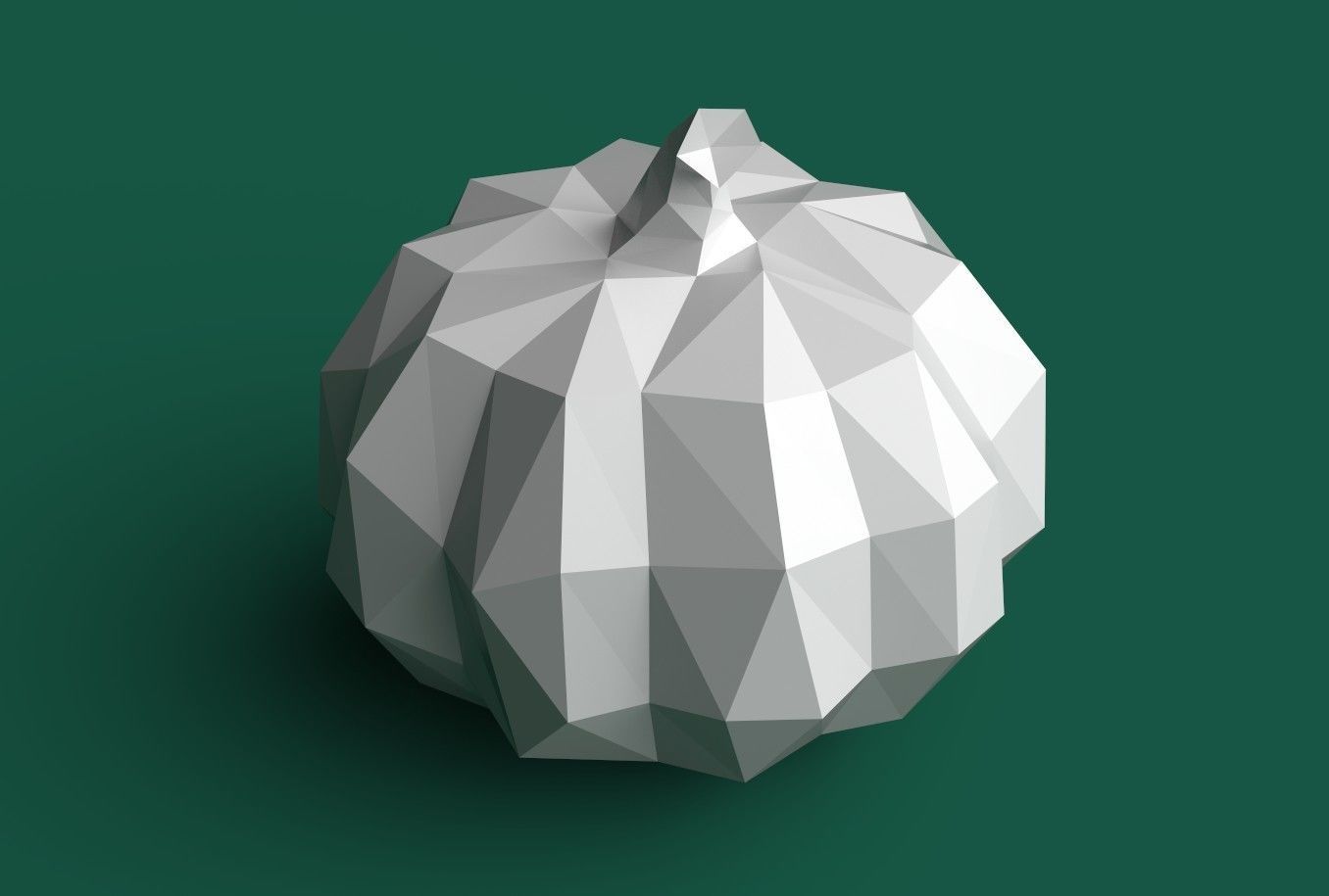 Printable Pumpkin low poly 3D model 3D printable | CGTrader