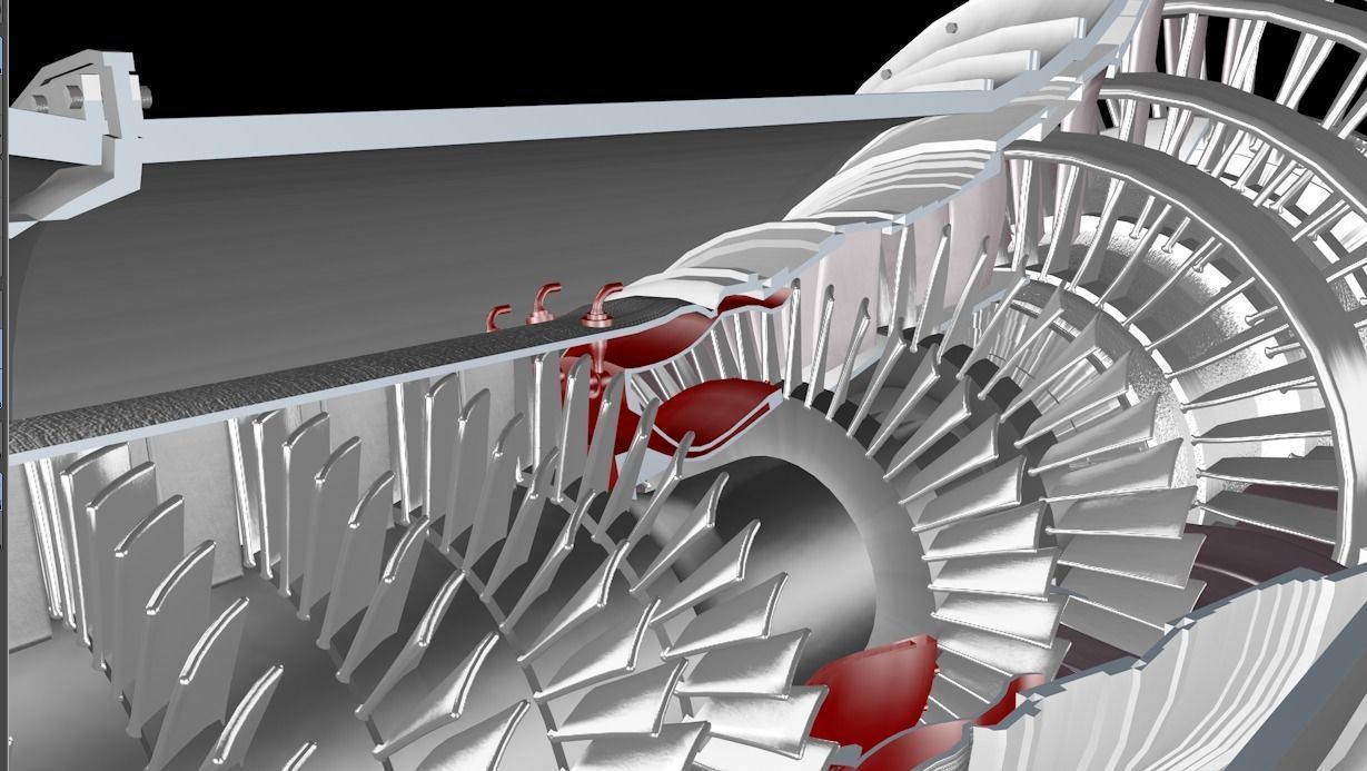 airplane turbine engine 3D model | CGTrader