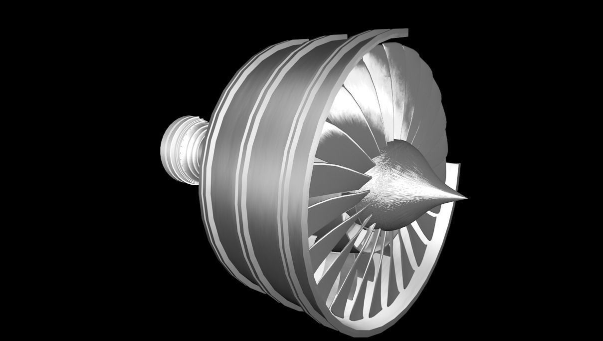 airplane turbine engine 3D model | CGTrader