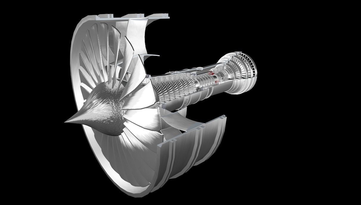 airplane turbine engine 3D model | CGTrader