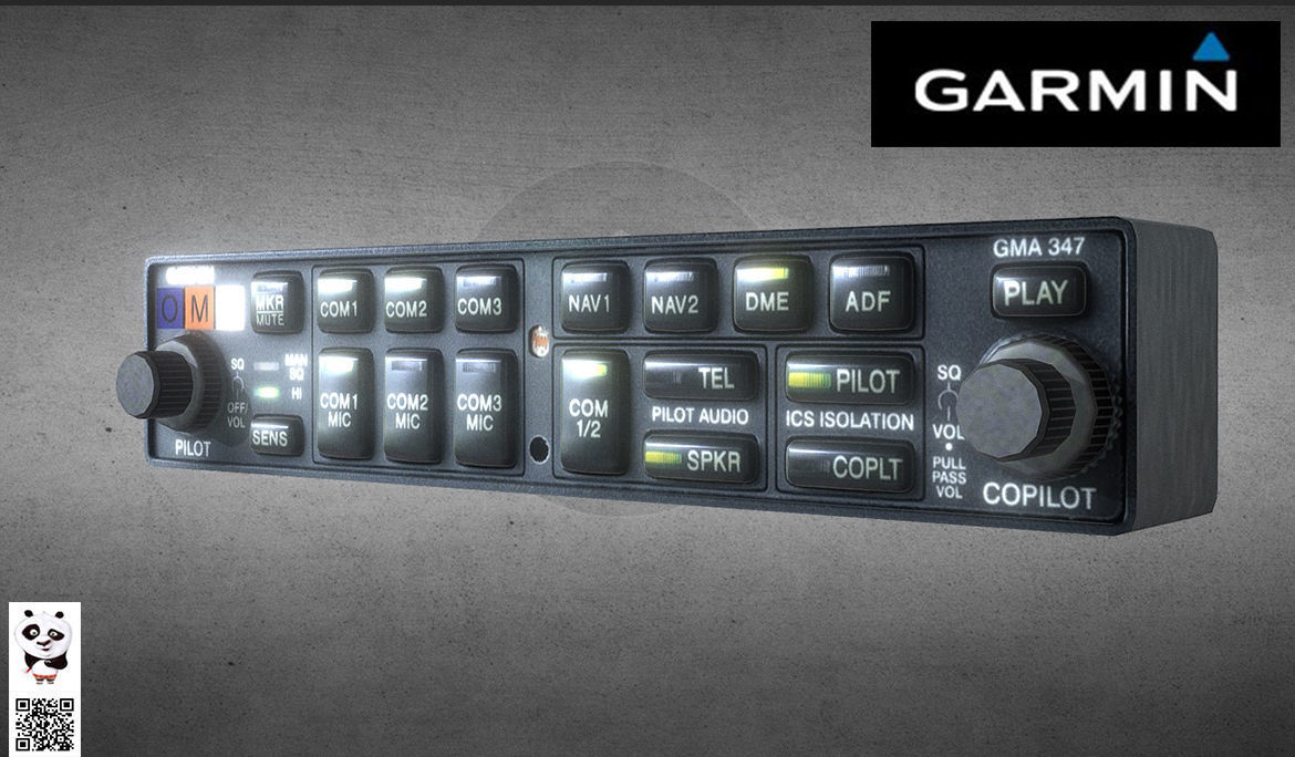 3D model GARMIN GMA 347 VR / AR / low-poly | CGTrader