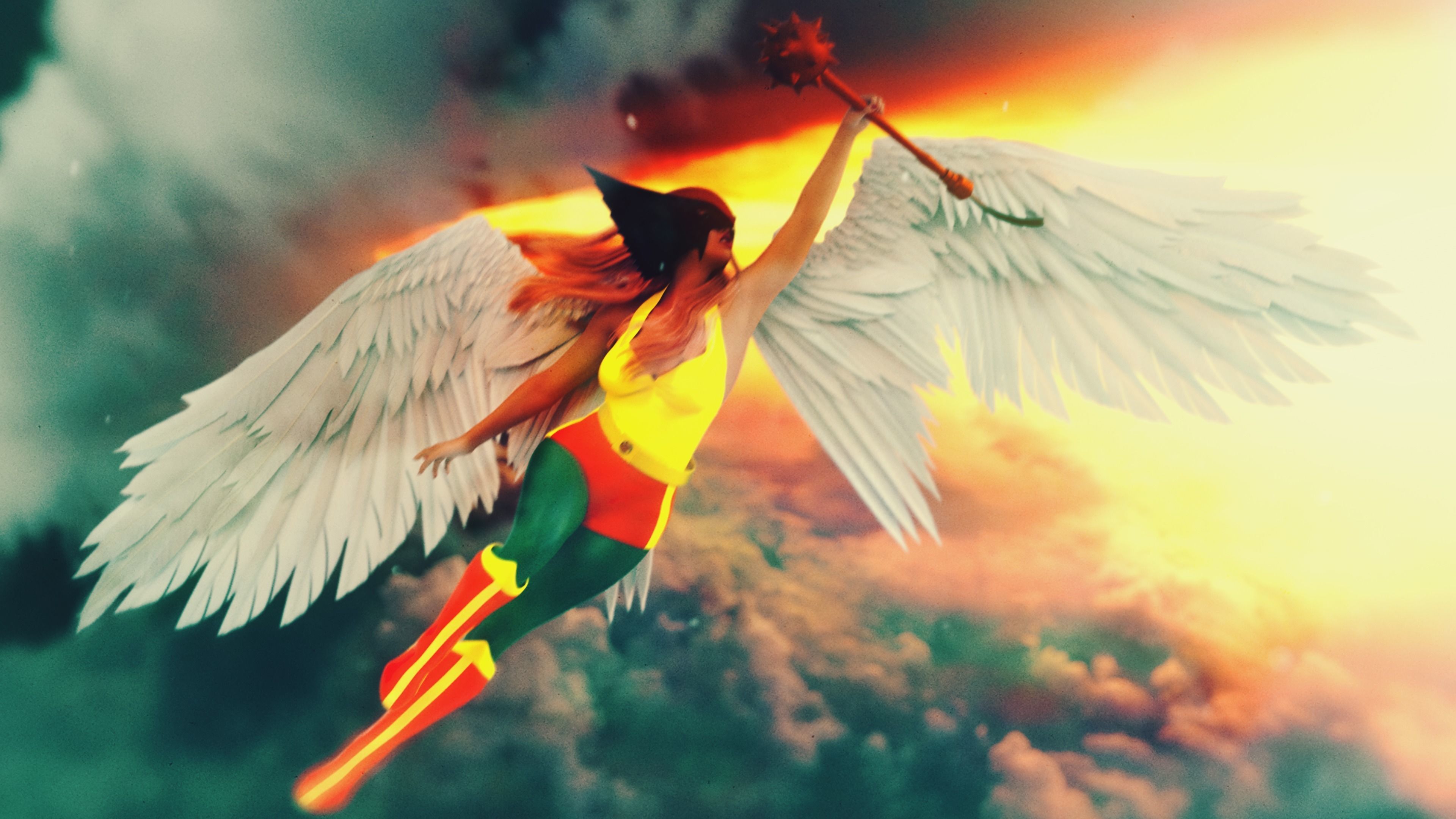 Hawkgirl - Hawkwoman 3D model animated rigged | CGTrader