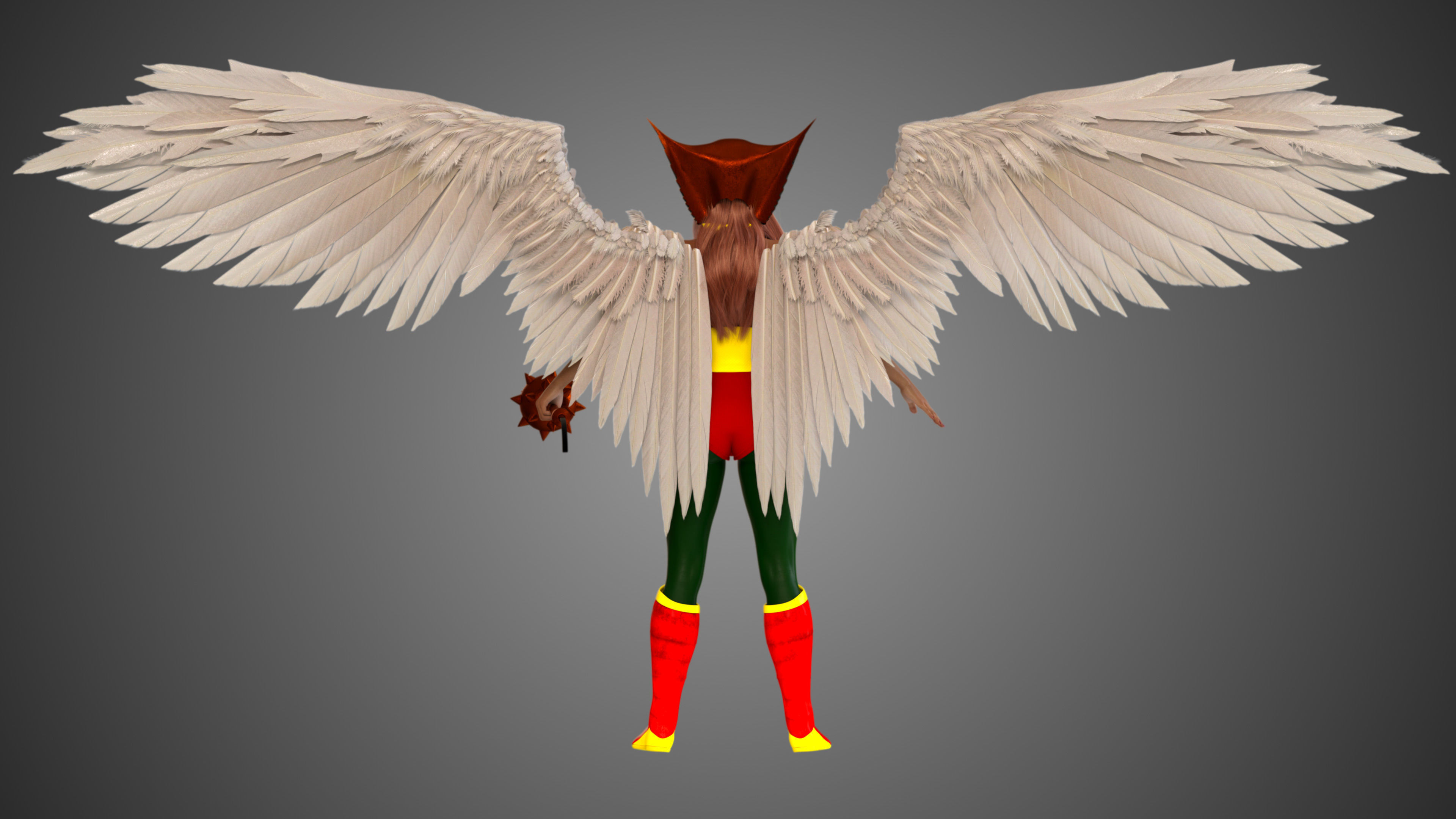 Hawkgirl - Hawkwoman 3D model animated rigged | CGTrader