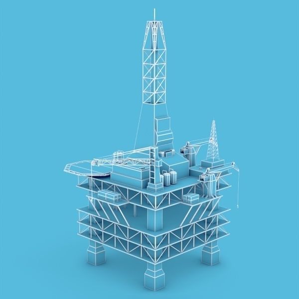 3D model Oil Rig 02 VR / AR / low-poly | CGTrader