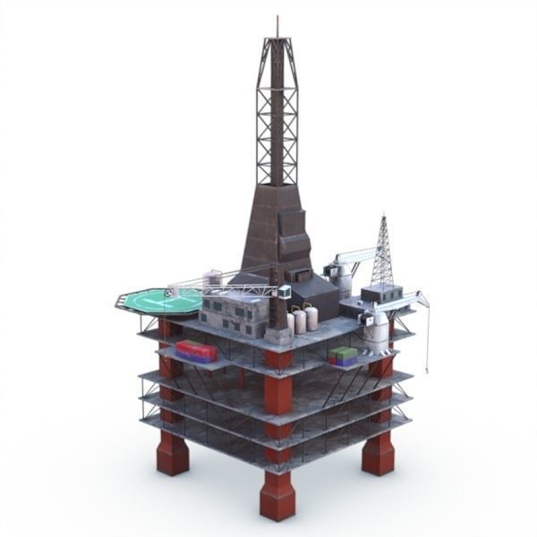 3D model Oil Rig 02 VR / AR / low-poly | CGTrader