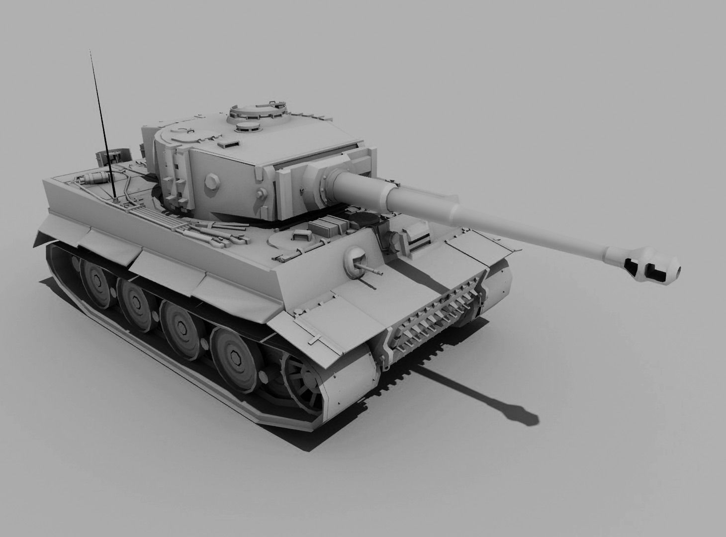 3D model Tiger I Tank Sdkfz 181 - Panzerkampfwagen VI Tiger Ausf E VR ...