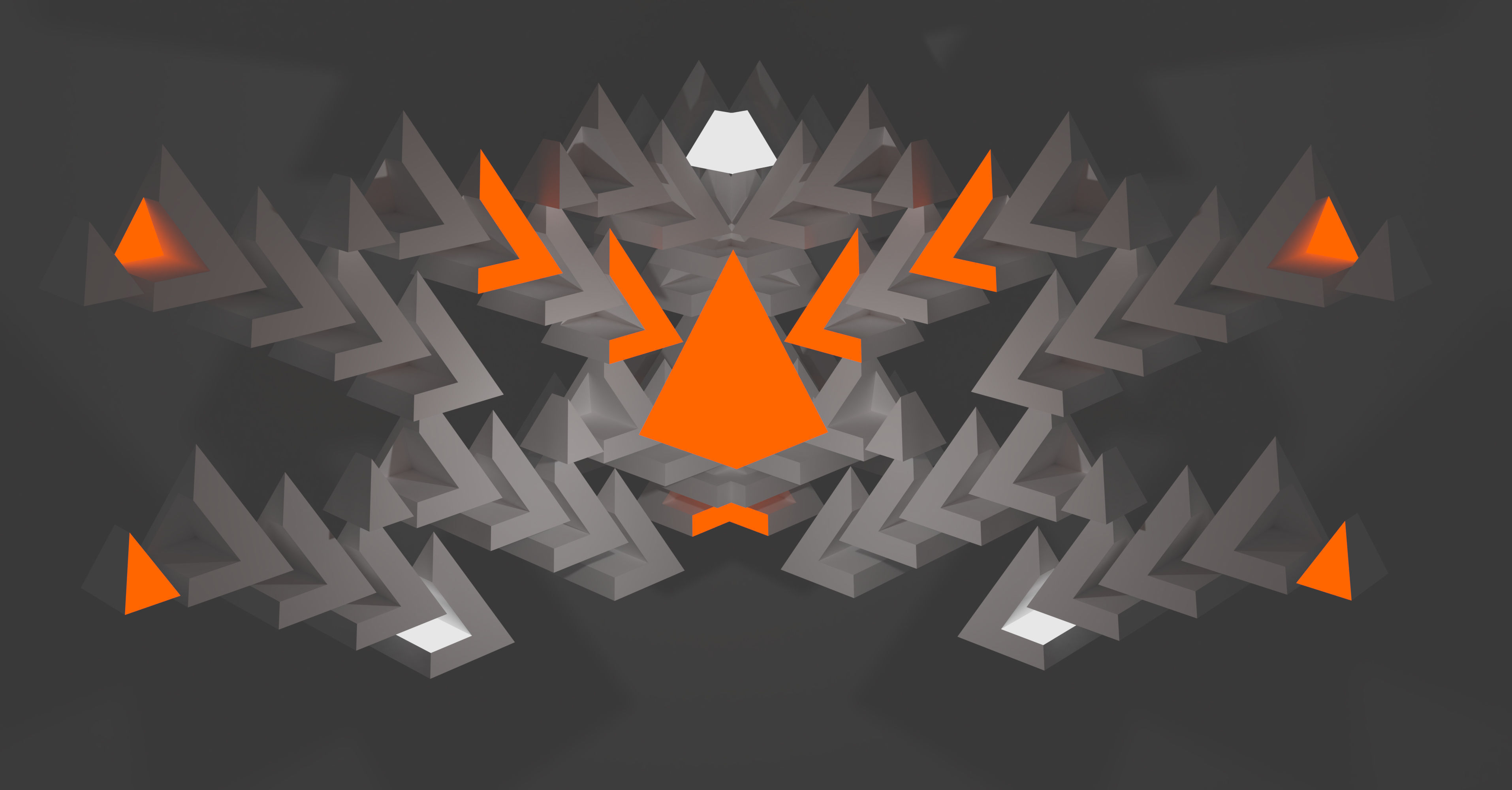 3D model Abstract triangles VR / AR / low-poly | CGTrader