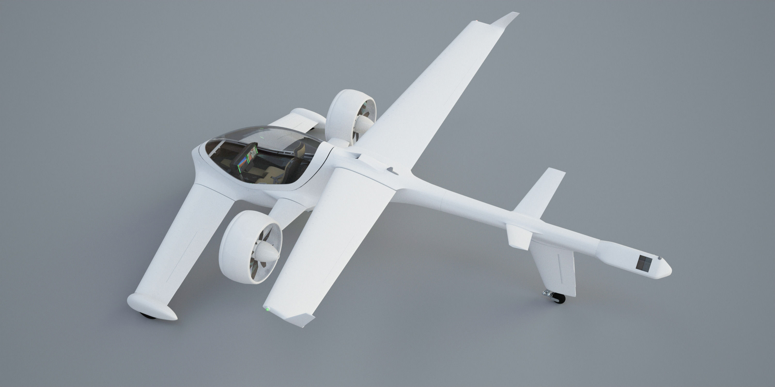 vtol concept free 3D Model .3dm .ige .igs .iges - CGTrader.com