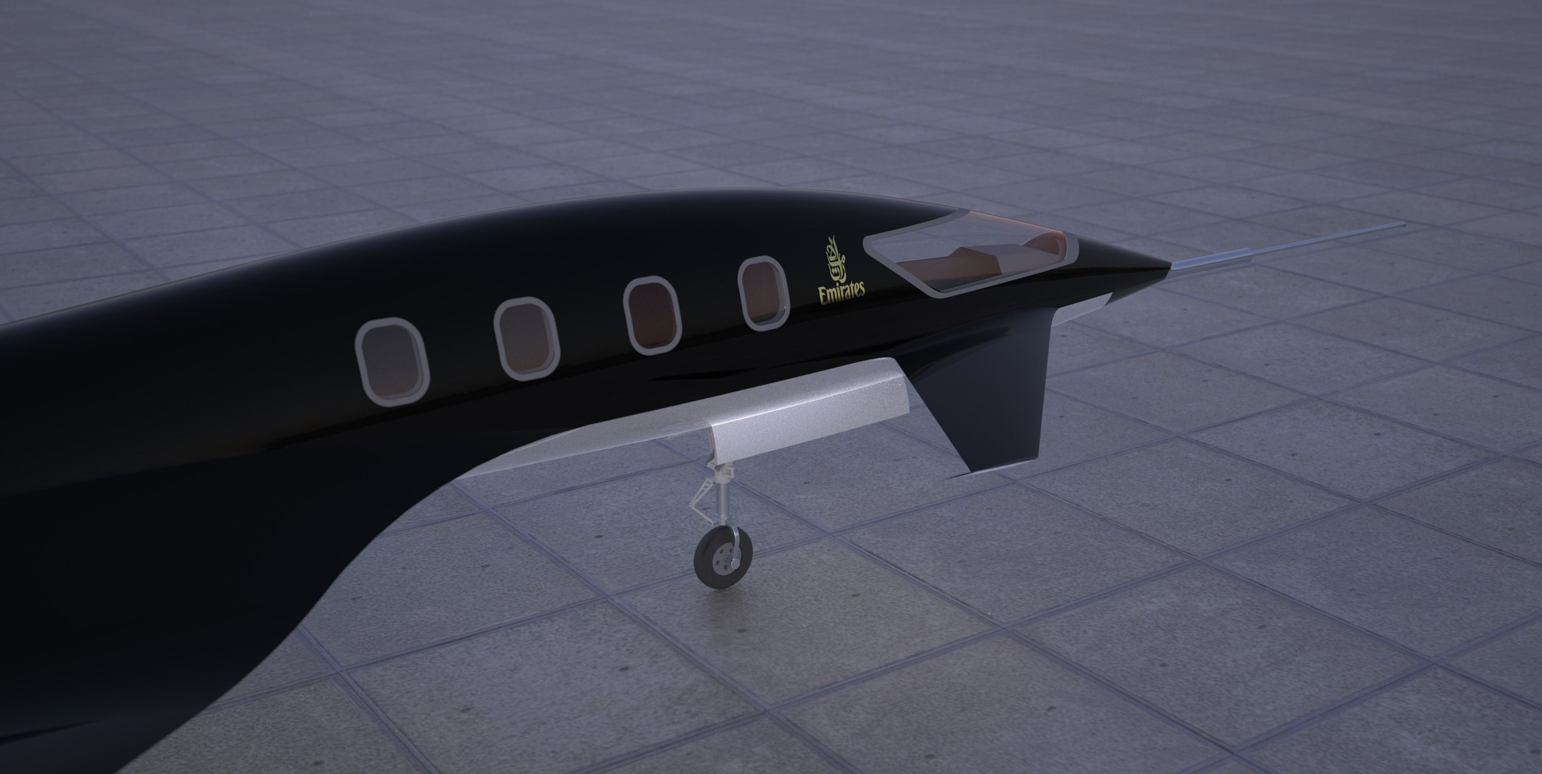 supersonic jet concept free 3D Model .3dm .ige .igs .iges - CGTrader.com