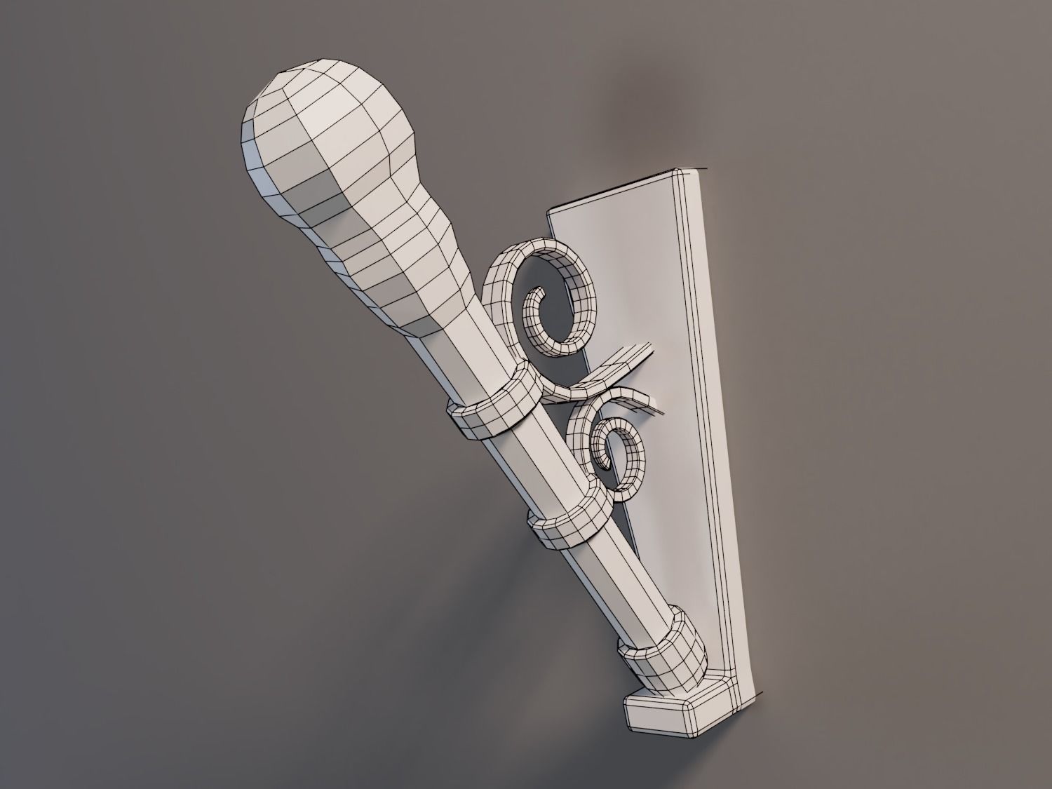 3D model Wooden Torch with Holder and Fire VR / AR / low-poly | CGTrader
