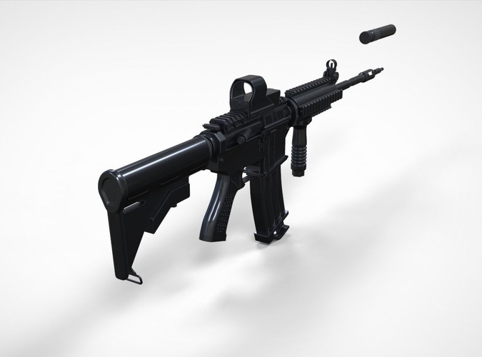 M4A1 - High Poly Low Poly 3D Model Game ready .max .obj - CGTrader.com
