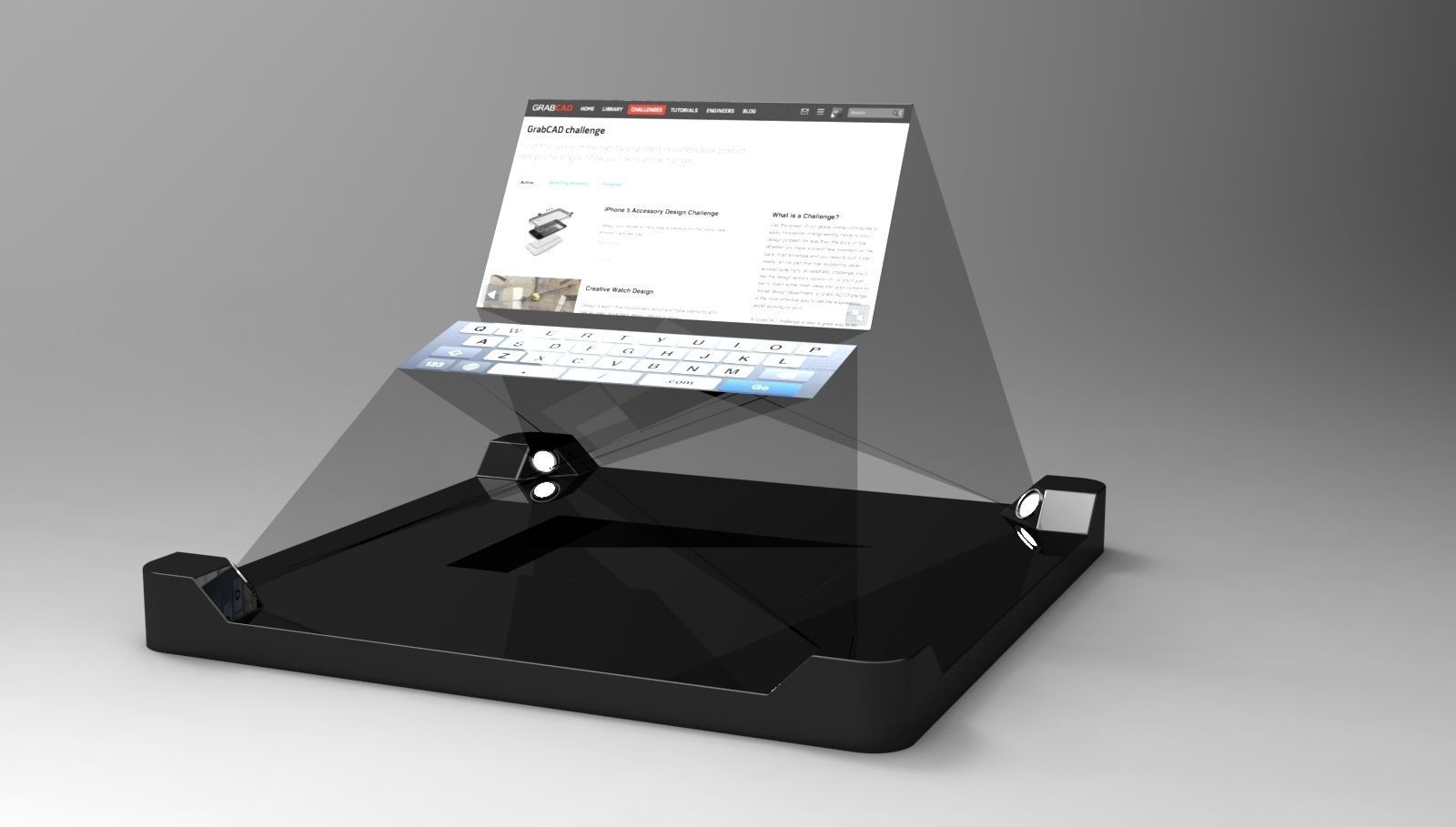 iPhone 5 3D HUD Projector 3D model | CGTrader