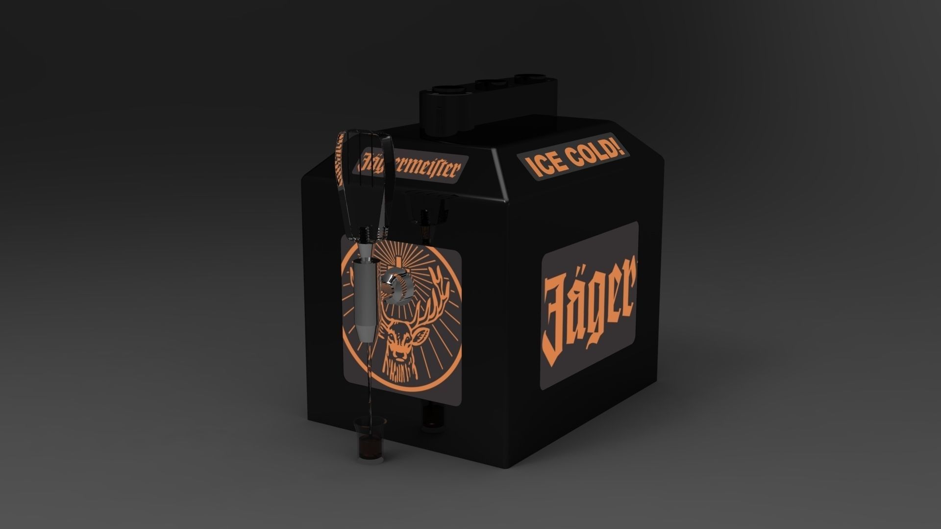 Jagermeister Shot Machine 3D model | CGTrader