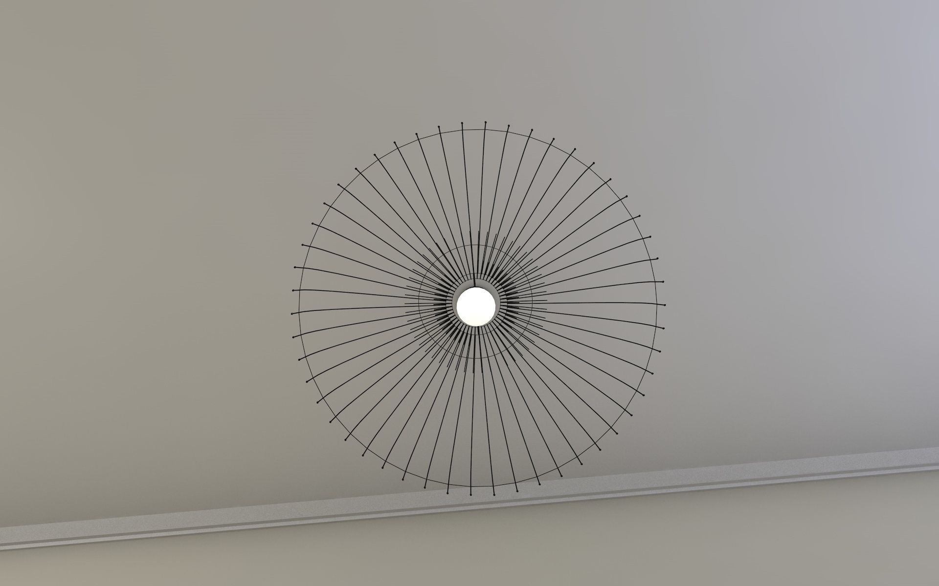 Low Poly Ceiling Light 3D model | CGTrader