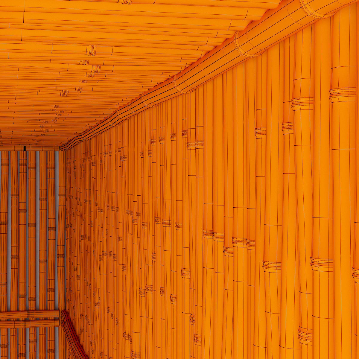 Bamboo ceiling 3D model | CGTrader