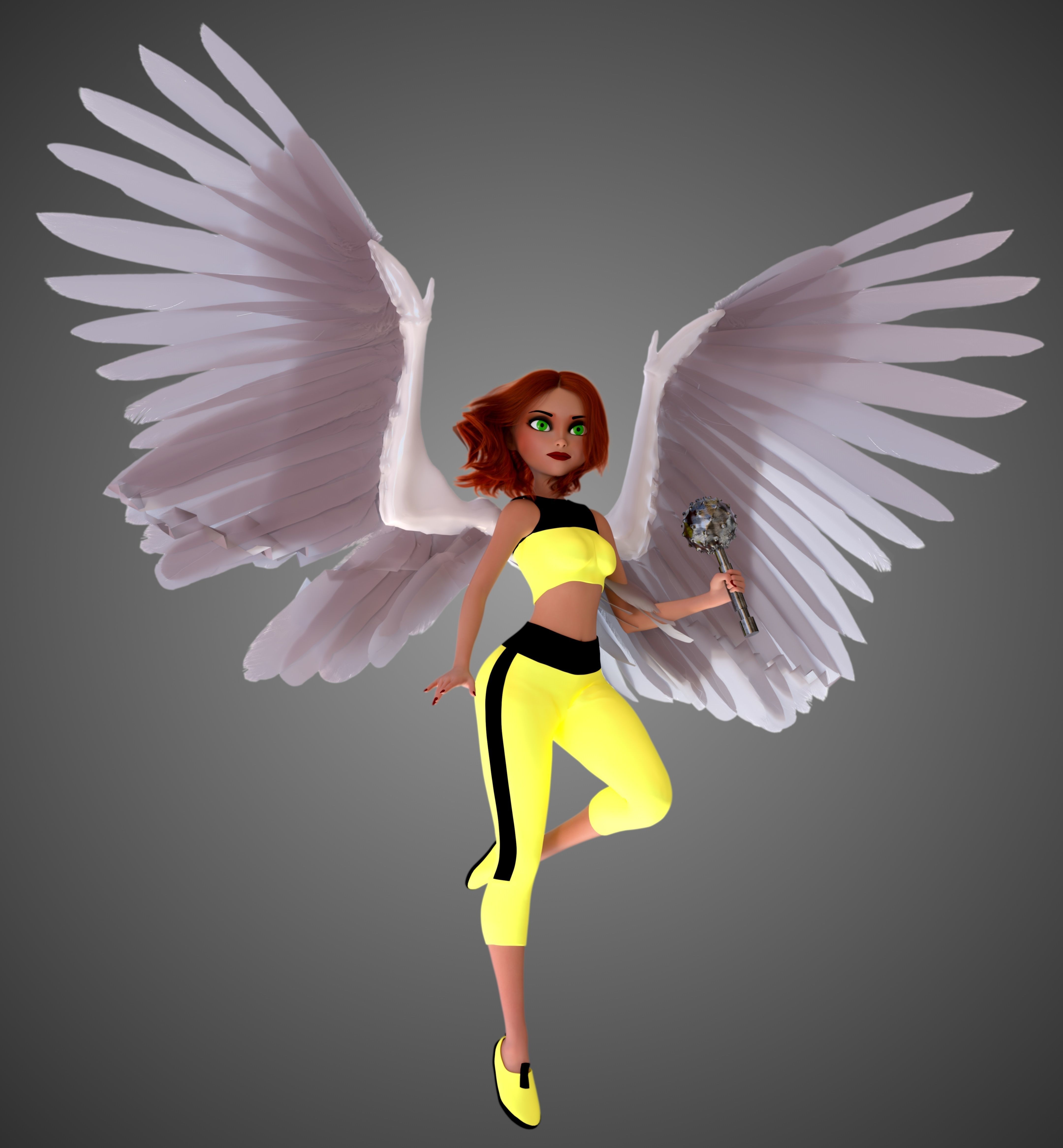 Hawkgirl Justice League Unlimited 3D model animated rigged | CGTrader