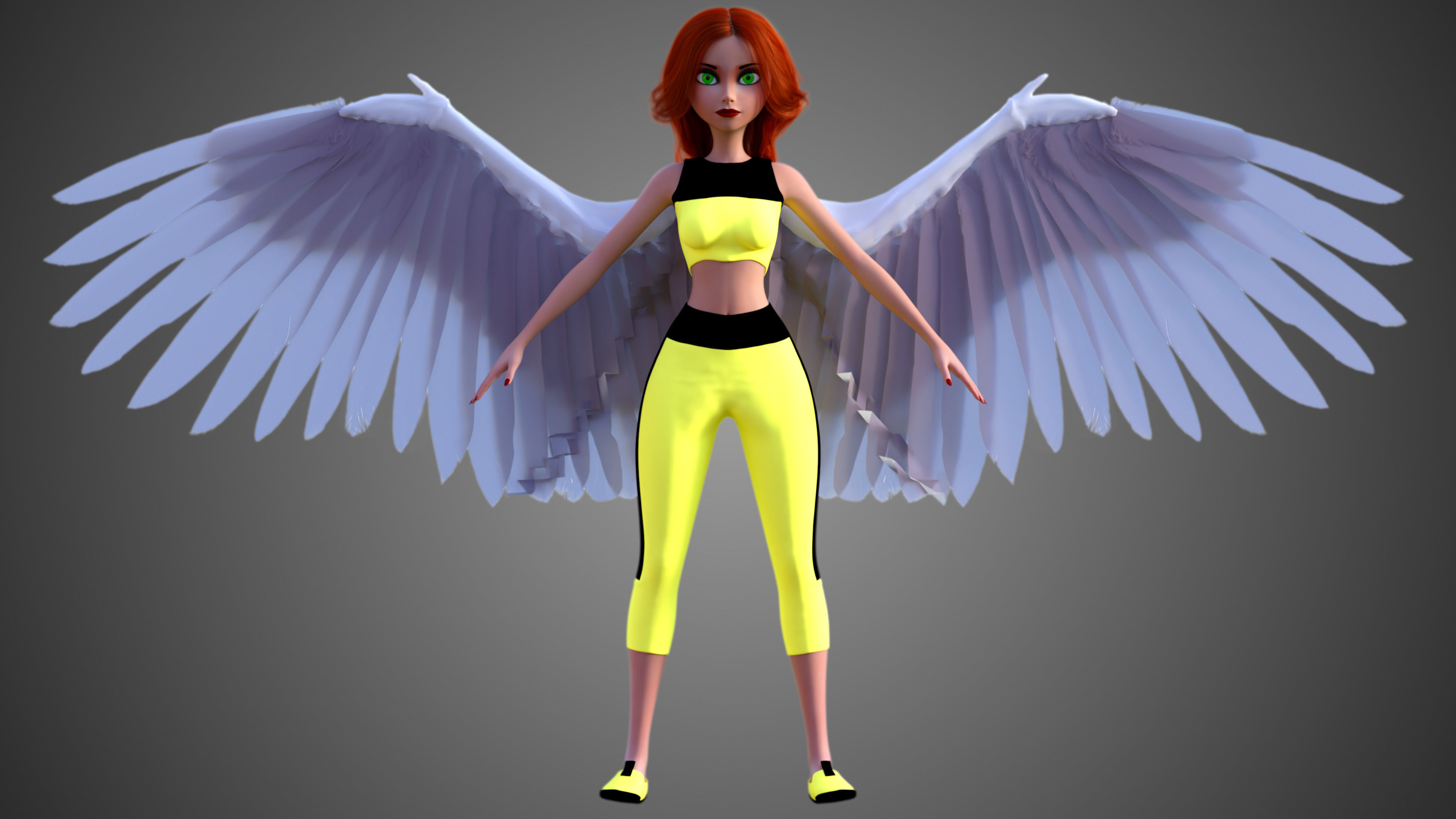 Hawkgirl Justice League Unlimited 3D model animated rigged | CGTrader