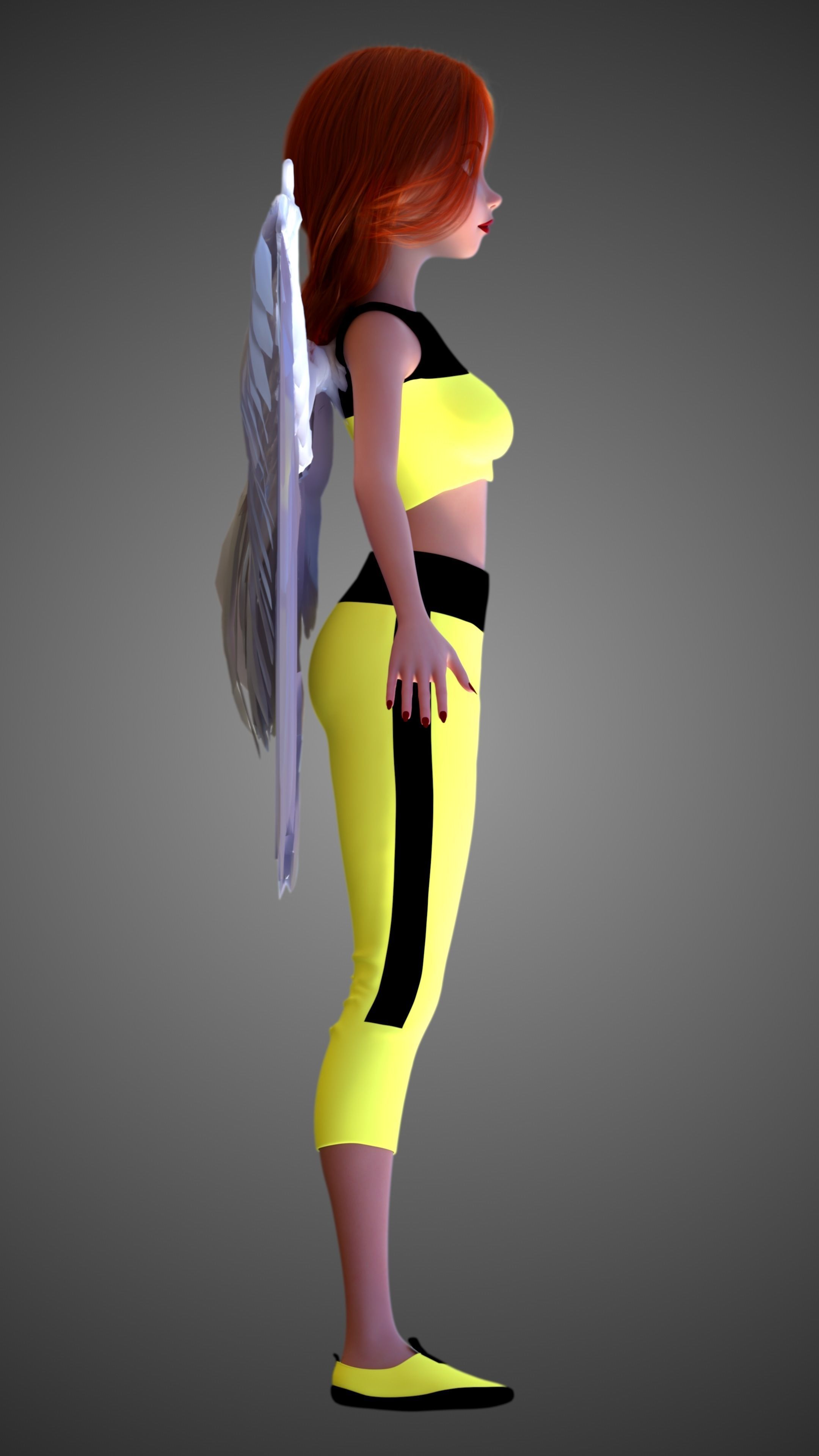 Hawkgirl Justice League Unlimited 3D model animated rigged | CGTrader