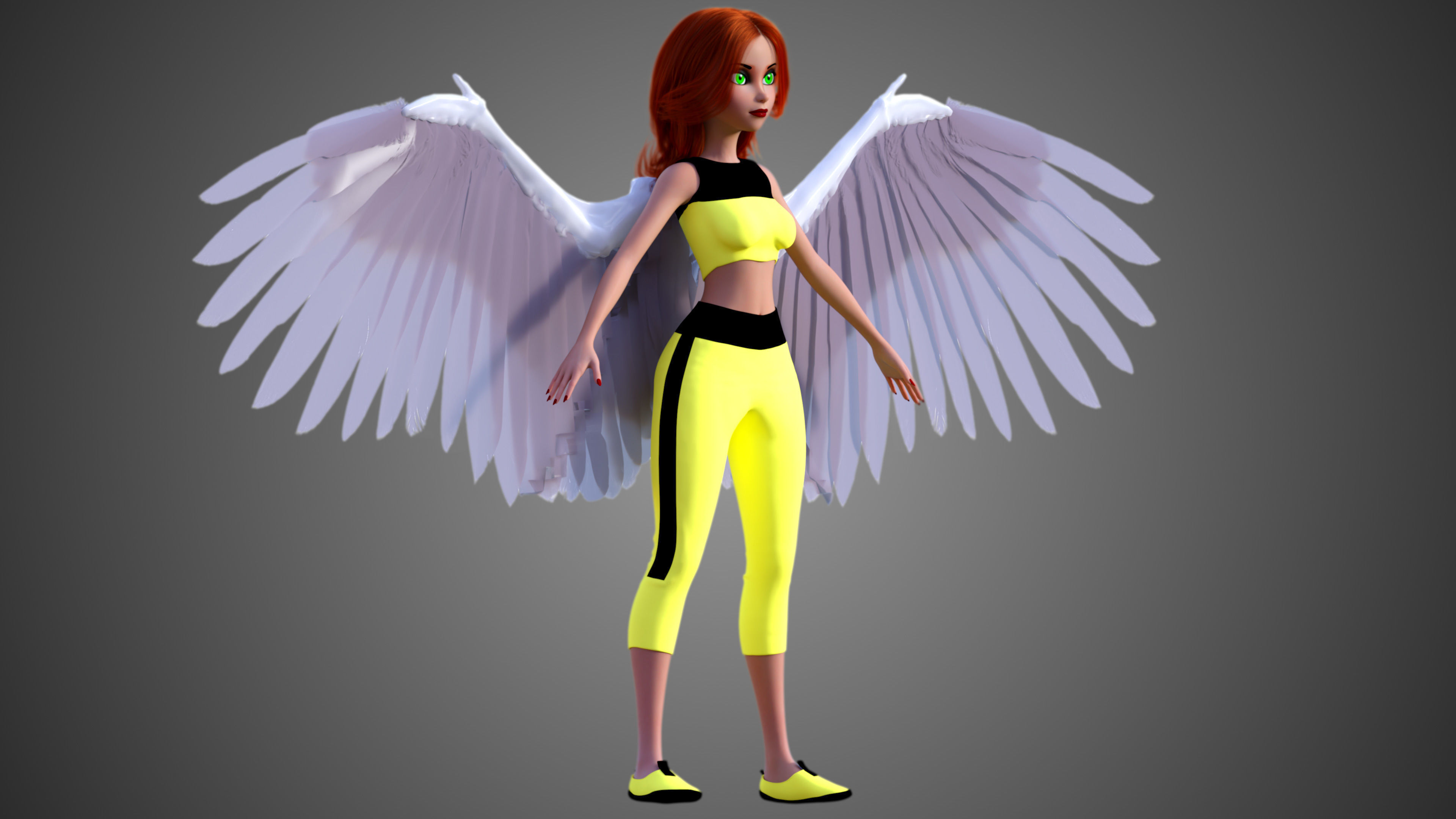 Hawkgirl Justice League Unlimited 3D model animated rigged | CGTrader