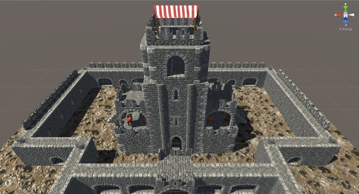 Castel Walls n Props I 66 Items I PBR I Optimized I free VR / AR / low ...