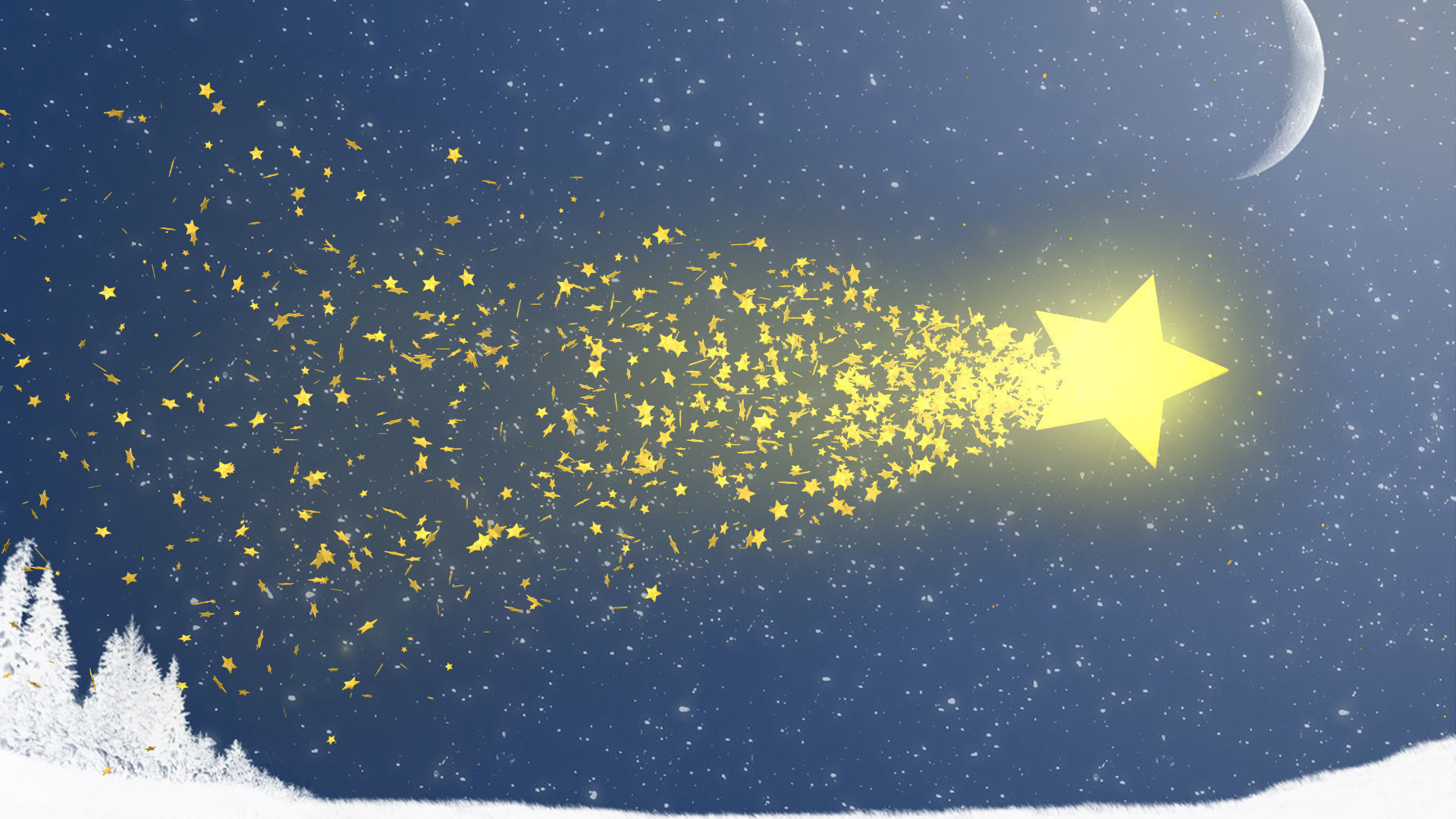 3D model Christmas star comet animated VR / AR / low-poly rigged ...