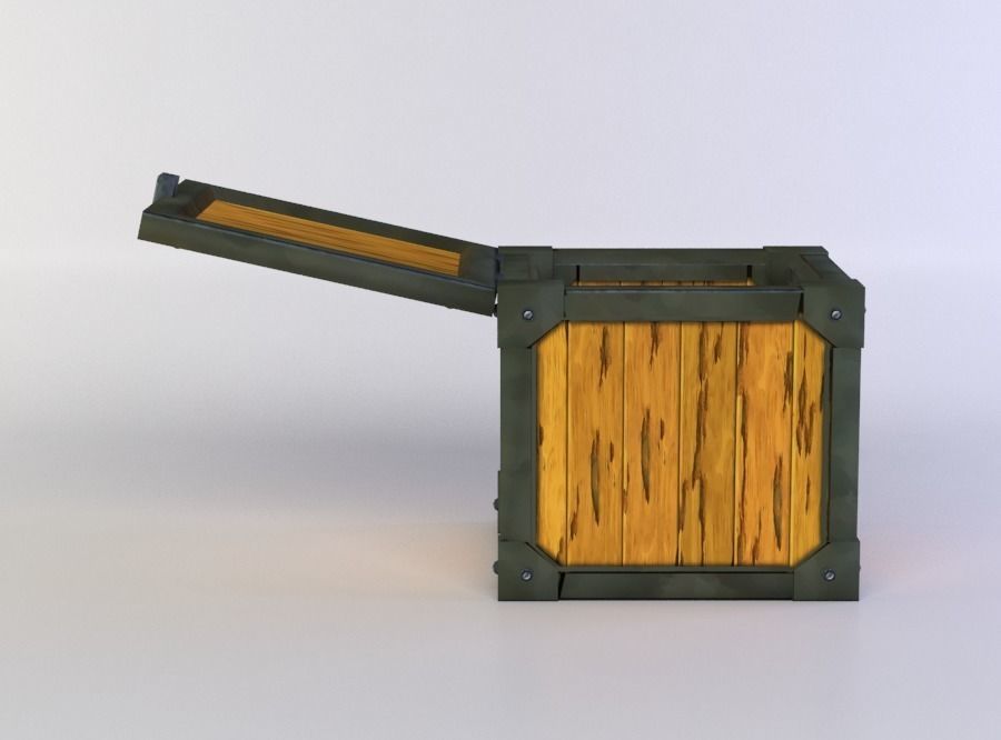 3D model Wooden open box VR / AR / low-poly | CGTrader