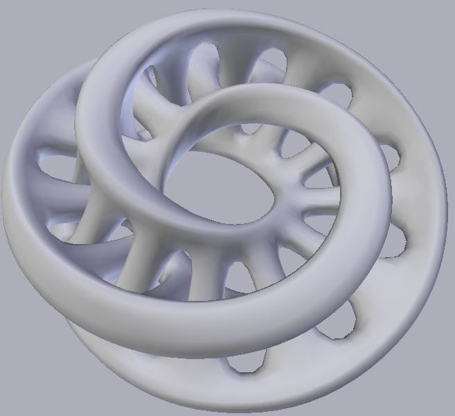 Interlocking 3D Moebius Sculpture free 3D model 3D printable | CGTrader