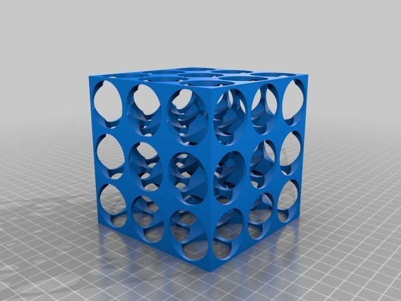 Box with holes free 3D model 3D printable | CGTrader