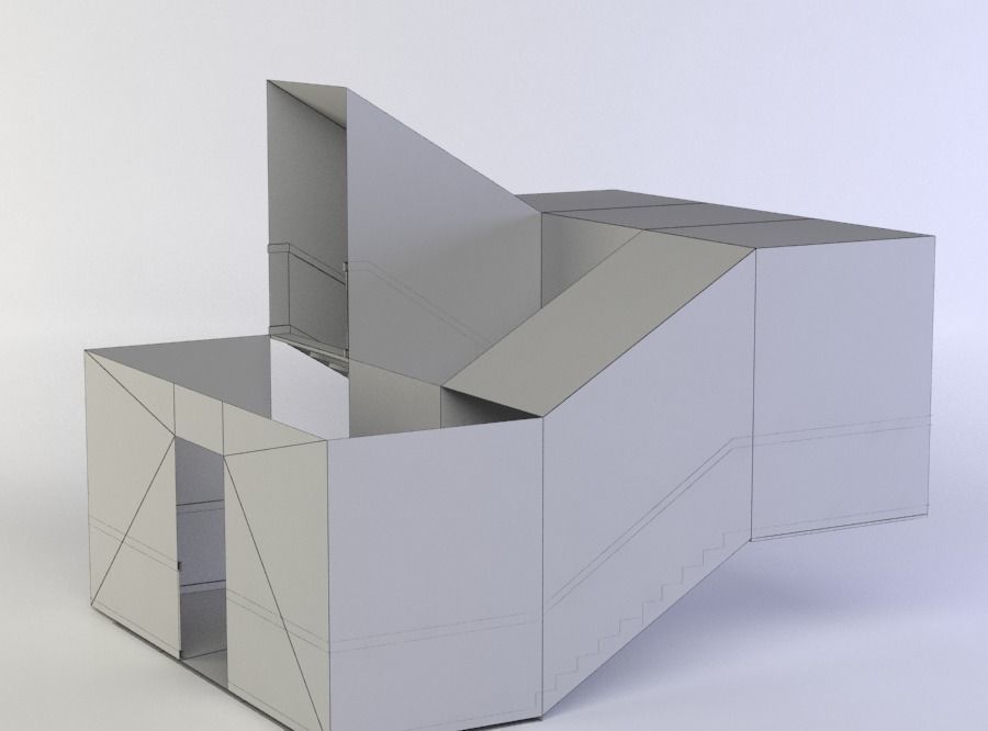 3D model Lobby stairs VR / AR / low-poly | CGTrader