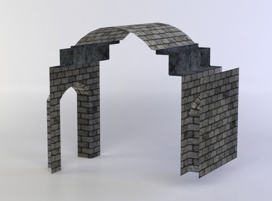 3D model Wall ceiling with gate VR / AR / low-poly | CGTrader