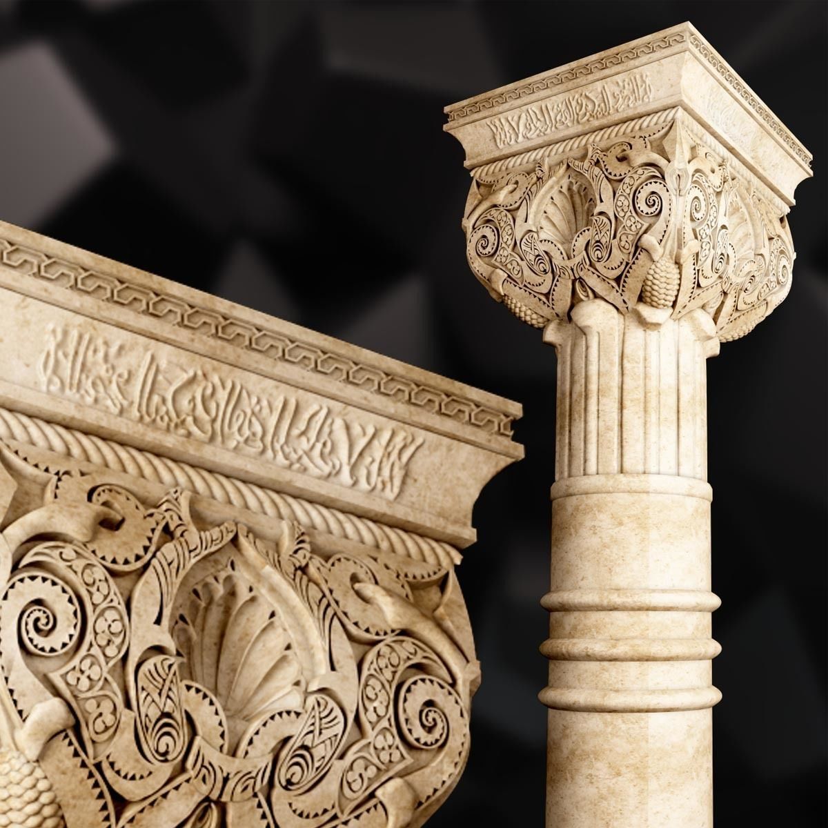 Andalusian Cpital Columns in Islamic 3D model | CGTrader