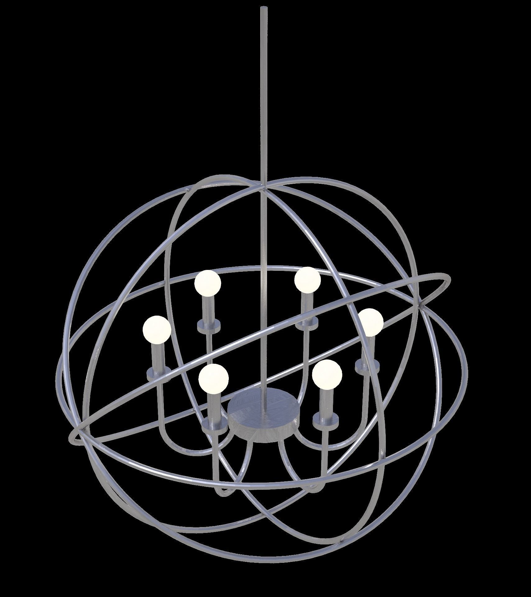 3D model Ceiling hung light fixture interior architectural lighting VR ...