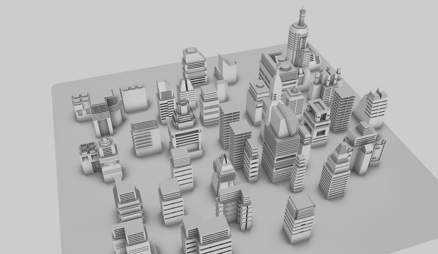 Simple City Concept 3D model | CGTrader