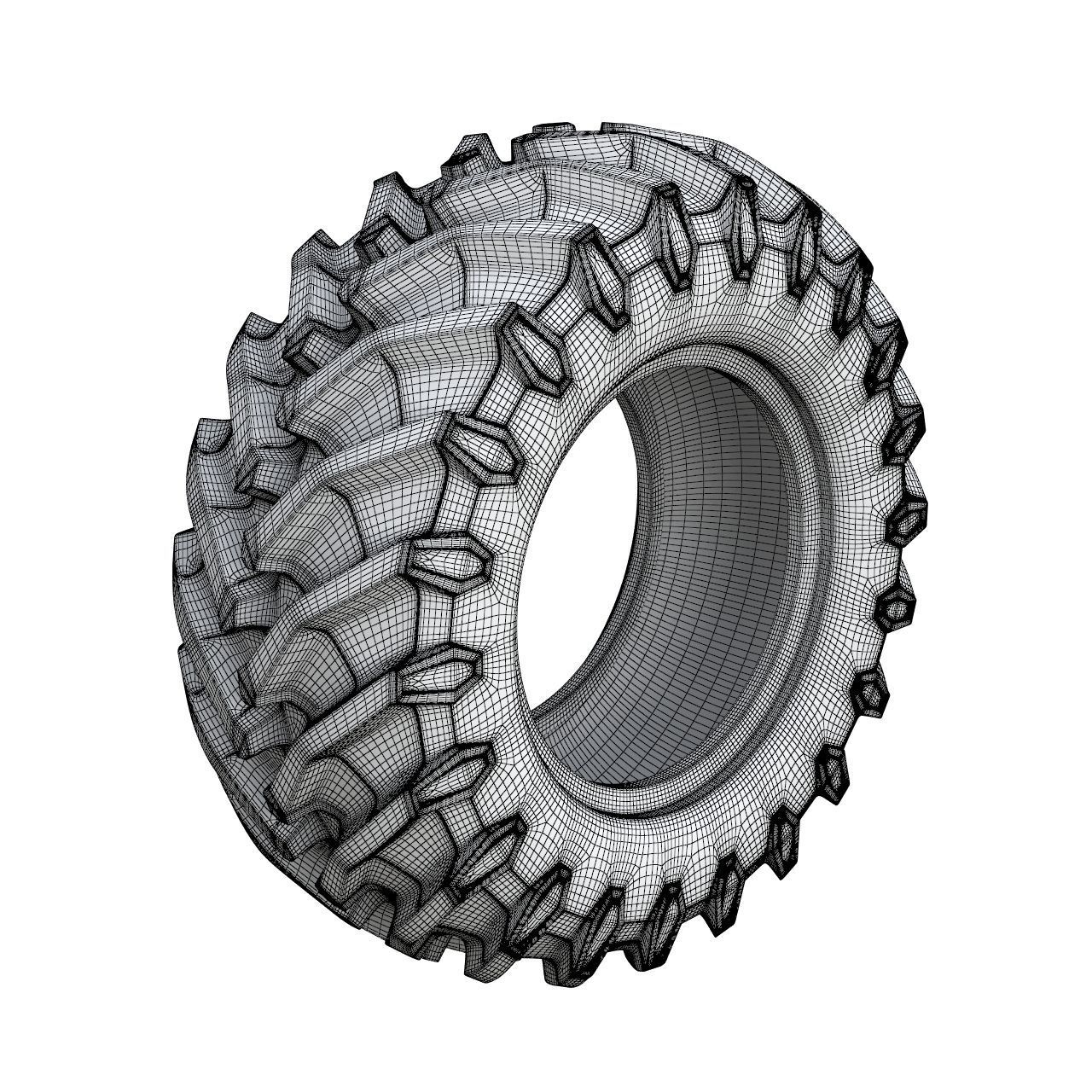 Wheel tractor tire 3D model 3D printable | CGTrader