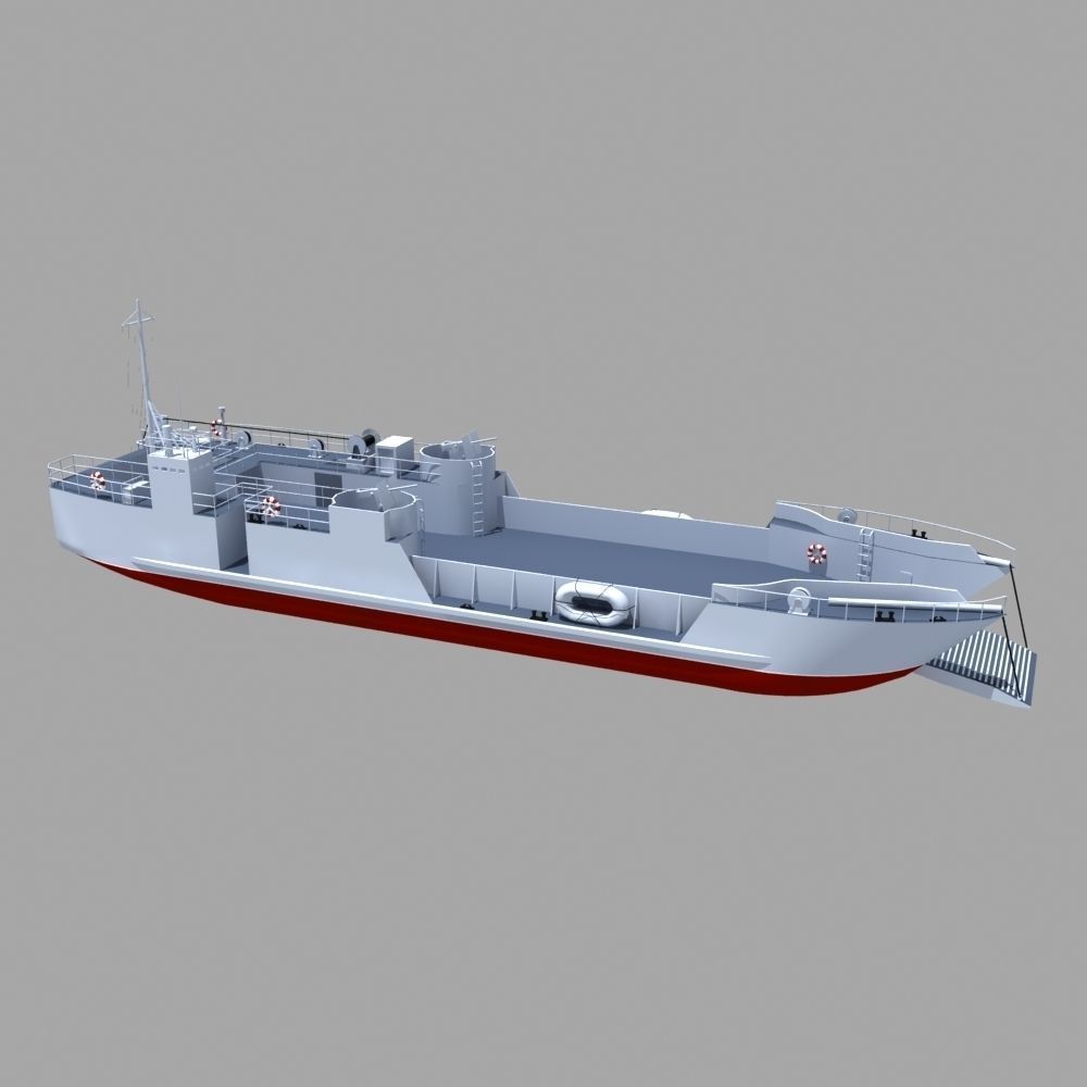LCT Tank Landing Ship 3D Model .max .obj .fbx - CGTrader.com