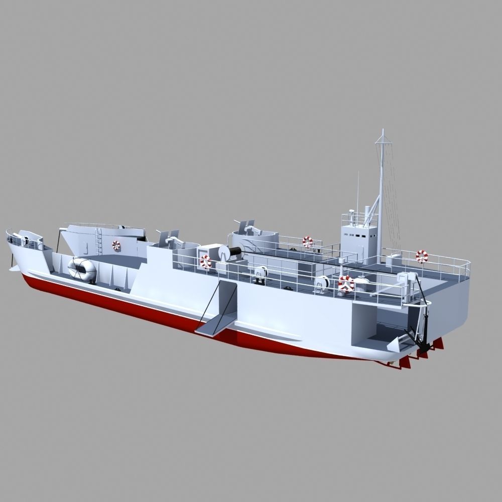 LCT Tank Landing Ship 3D Model .max .obj .fbx - CGTrader.com