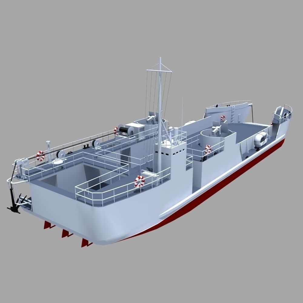 LCT Tank Landing Ship 3D Model .max .obj .fbx - CGTrader.com