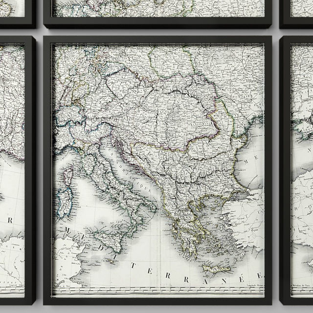 1816 MAP OF EUROPE RH poster 3D model | CGTrader