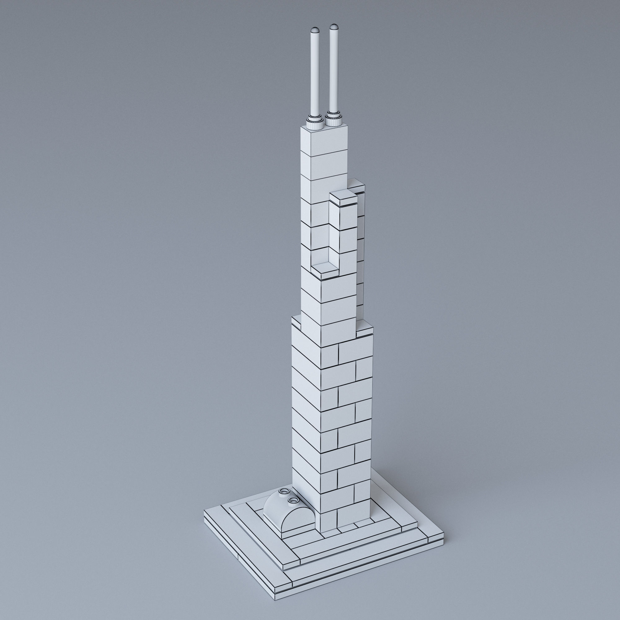 Lego Architecture Willis Tower 21000 3D model | CGTrader